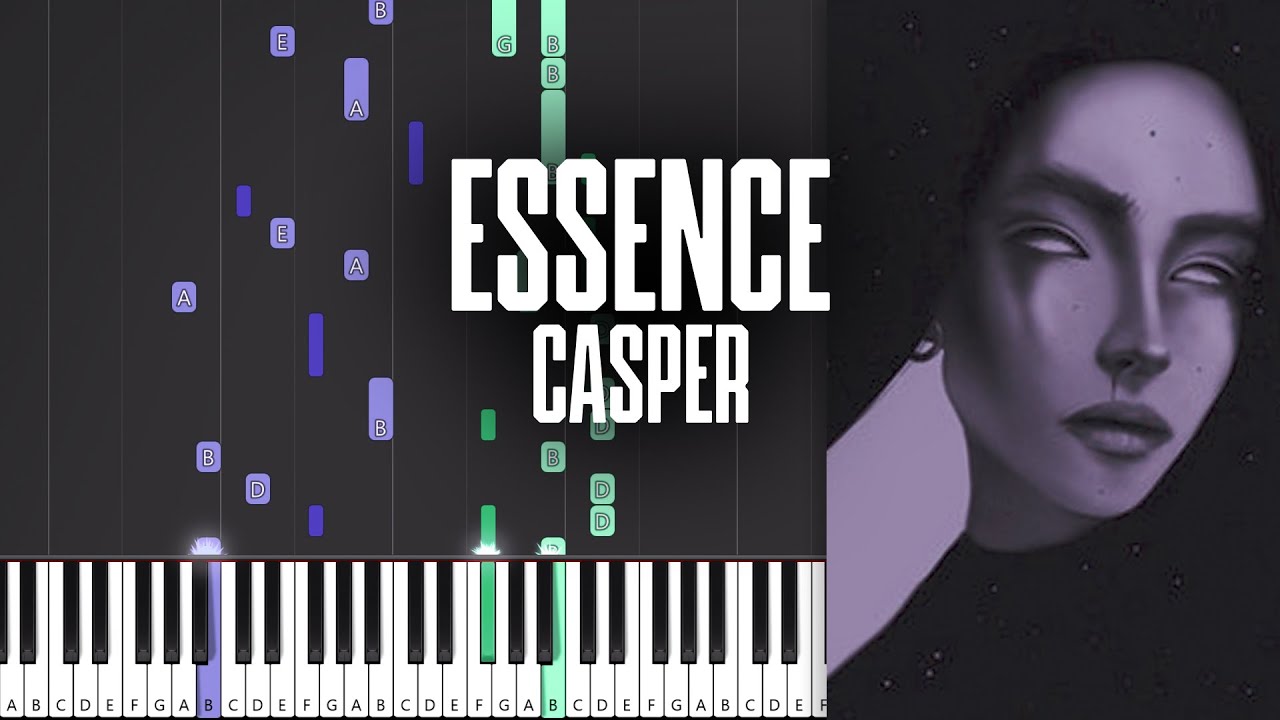 ESSENCE - CASPER - Piano Tutorial + MIDI