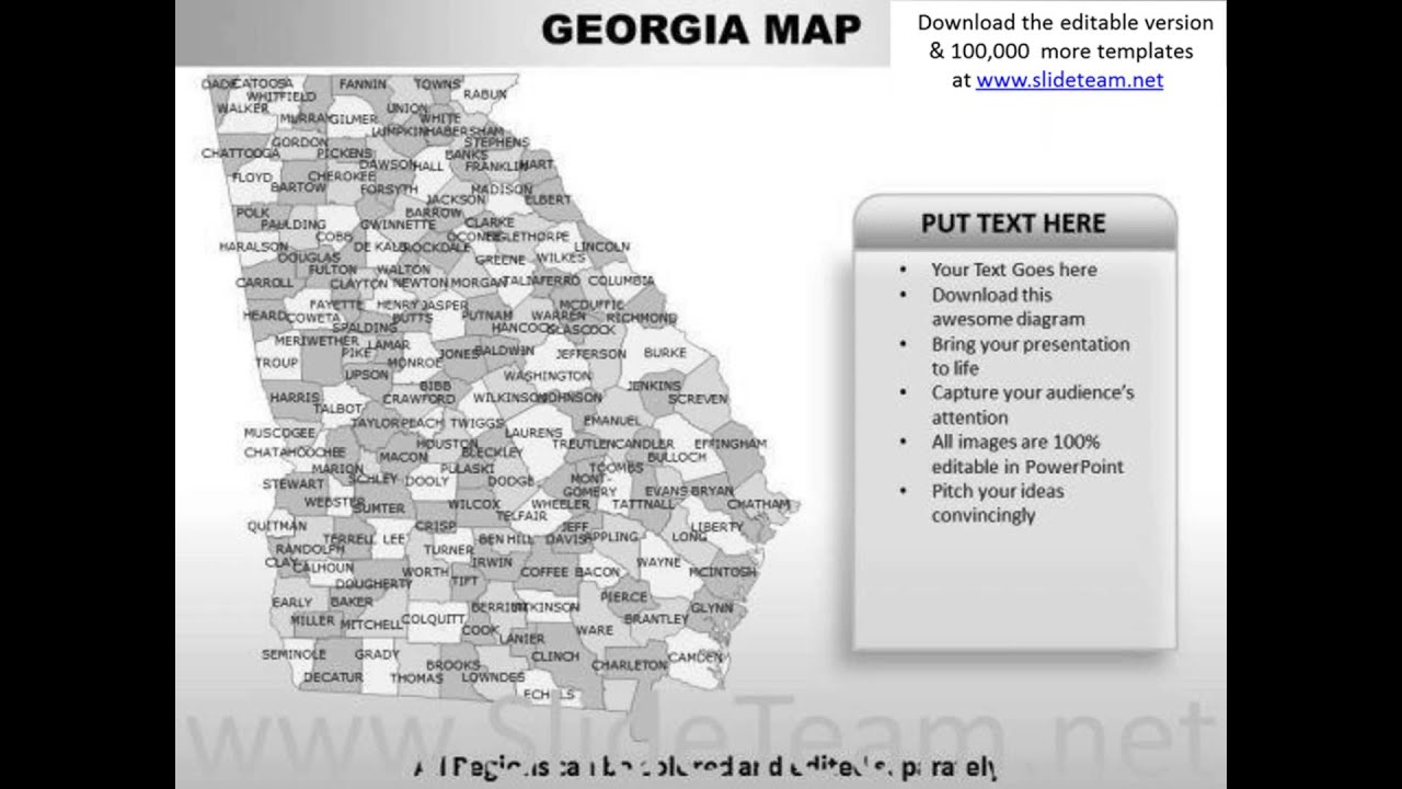 editable usa georgia state powerpoint maps
