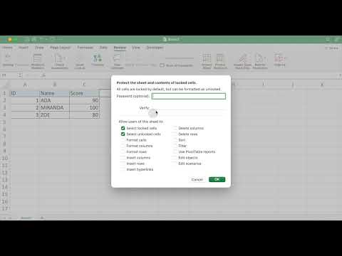Excel Lock Specific Range or Cell