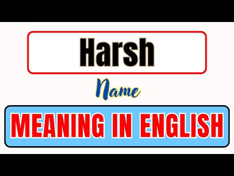 Harsh name meaning | What is Harsh meaning in english | हर्ष नाम का मतलब | English Brain