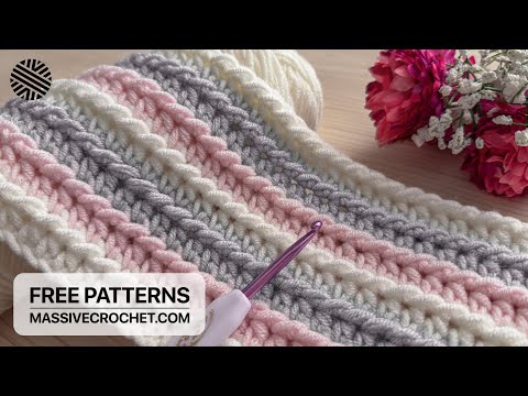 SUPER-DUPER EASY & UNUSUAL Crochet Pattern for Beginners! β‘οΈ Crochet Stitch for Baby Blanket & Bag
