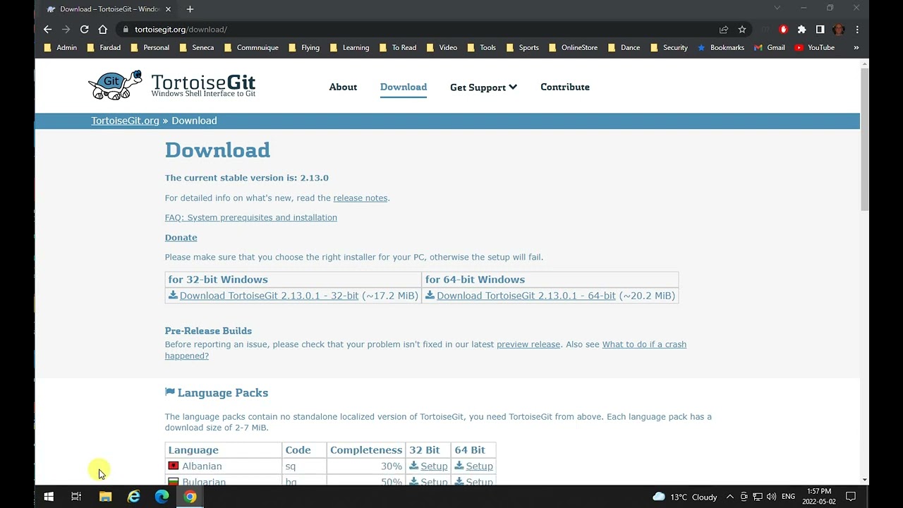 Tortoise Git Installation (Windows Only)