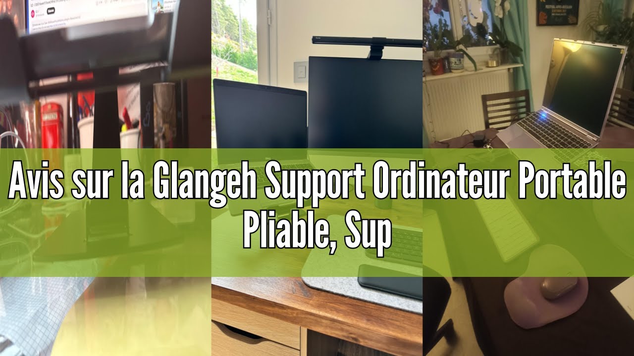 Avis sur la Glangeh Support Ordinateur Portable Pliable, Support PC Portable Aluminium Ergonomique,