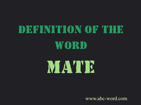 Definition of the word "Mate"