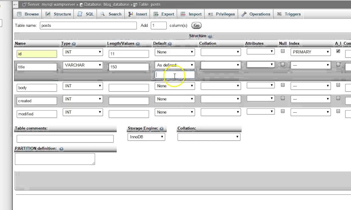 cakephp 3 x tutorial   8   creating database tables