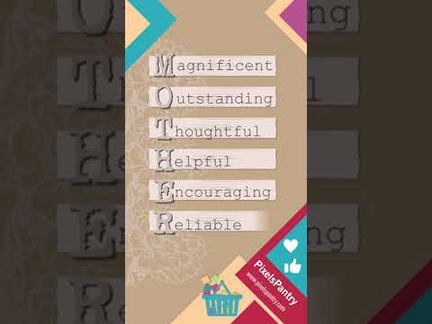 Some qualities of a wonderful MOTHER - Acrostic / Acronym design #shorts