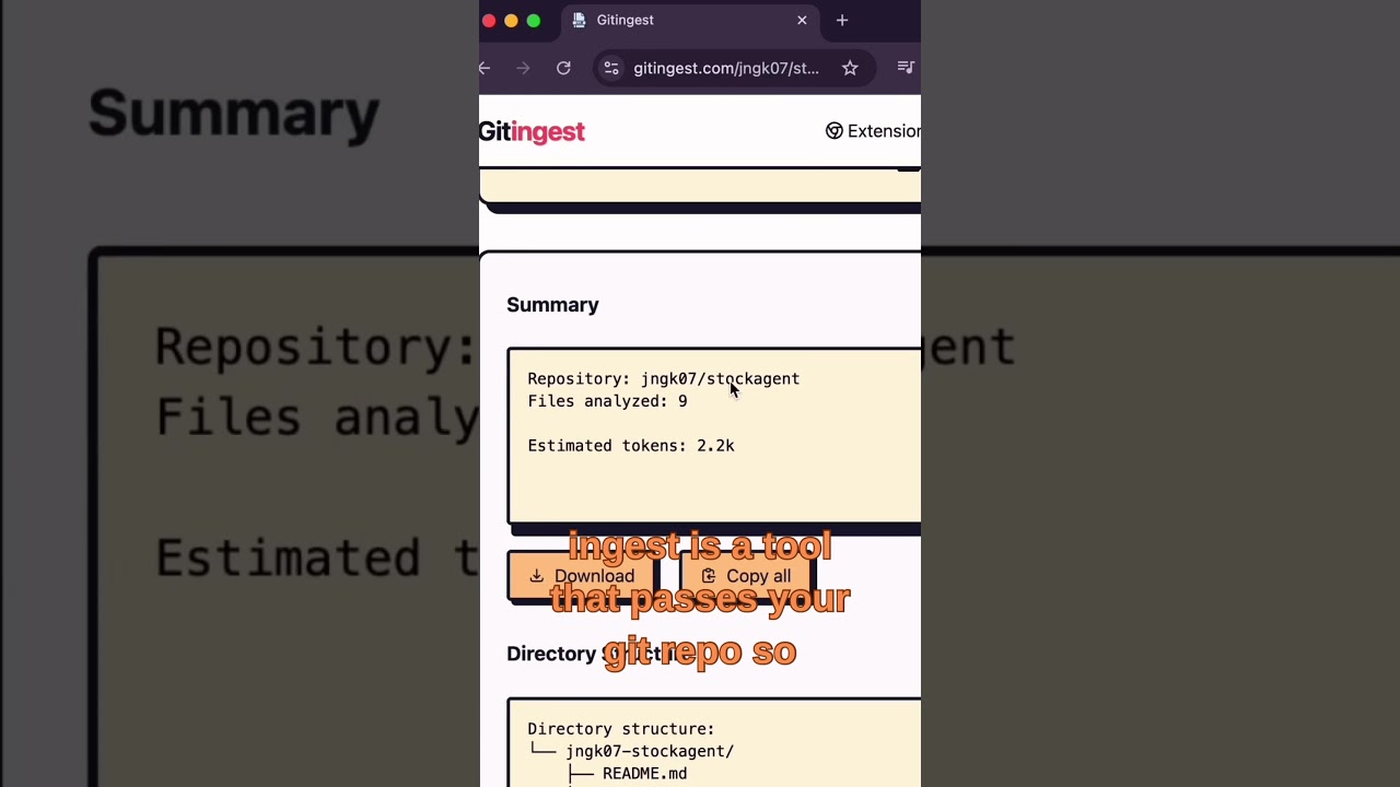 Convert Any GitHub Repo to text based for LLM in Seconds | GitIngest Demo #ai #llm