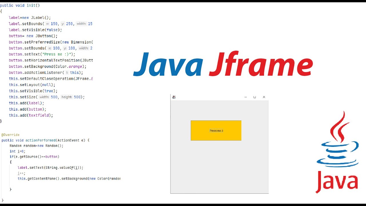Jframe first project java