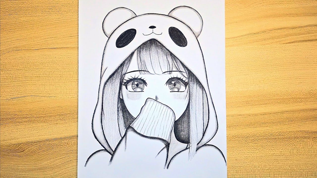 How to draw cute girl face - Easy drawing tutorial /Cara menggambar anime imut untuk pemula