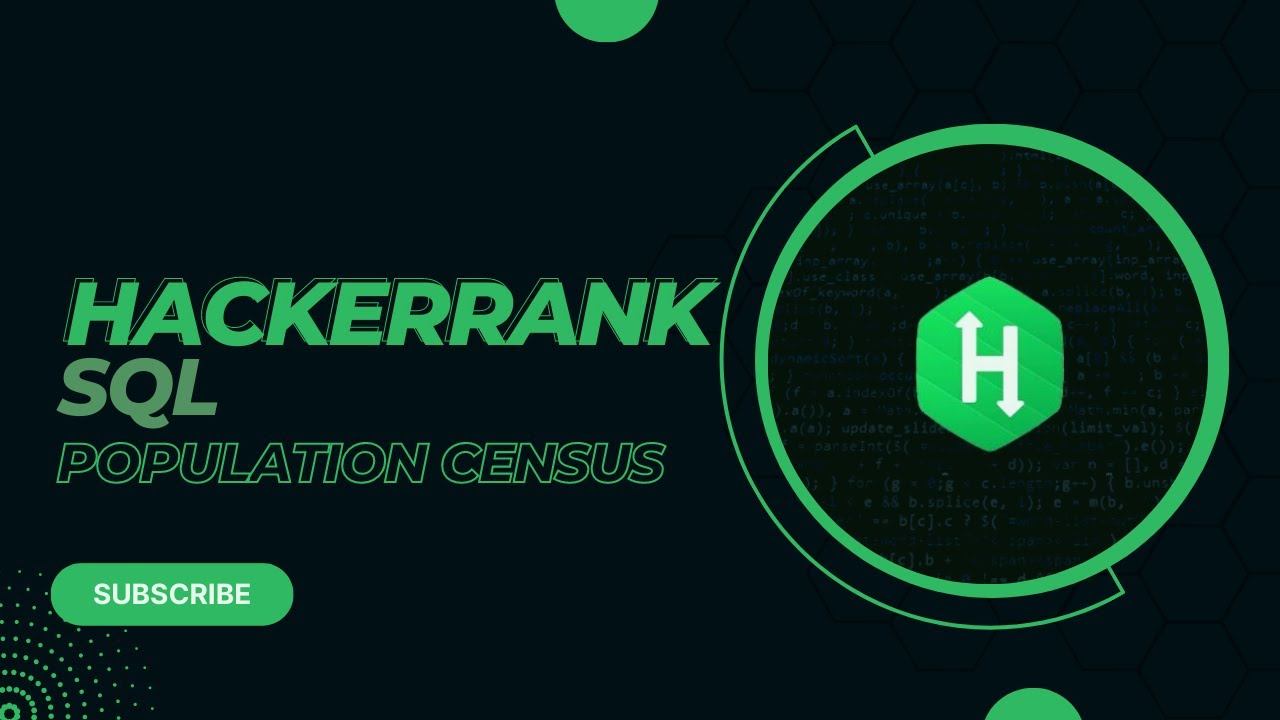 Hackerrank SQL Solution | Population Census | Ep1