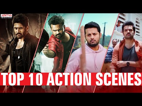 Top 10 Best Action Scenes | South Indian Hindi Dubbed Movies | Aditya Movies