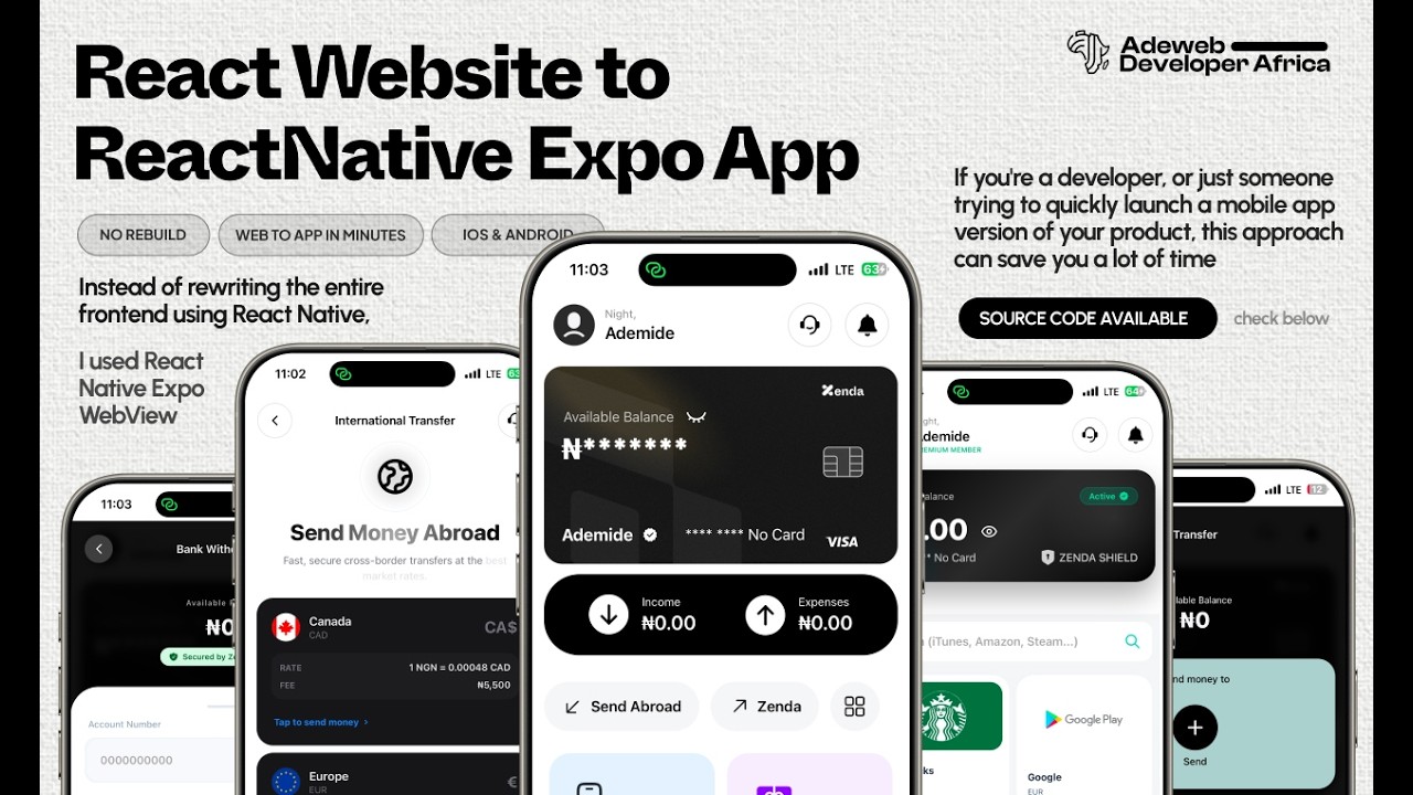 I Turned My React Website Into a Mobile App (iOS & Android) in 5 Minutes (React Native Expo)