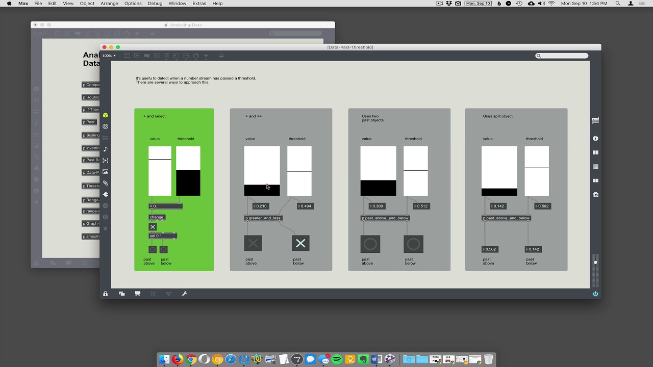 Max/MSP - Data-Past-Threshold