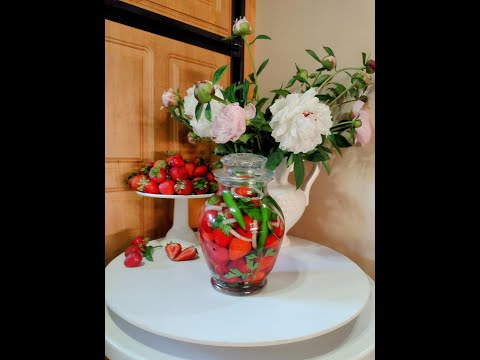 Quick Recipe ! Enjoy ! Marinated Strawberries ! Great For Immune System. Tasty For Salads !