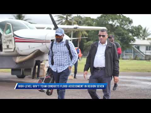 High-level Government team conducts flood assessment in Region 7