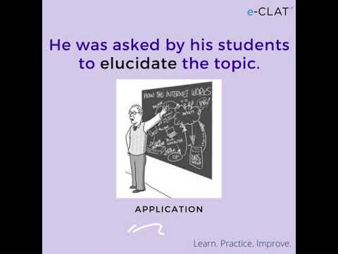 ELUDICATE | Word meaning | Word of the Day 85