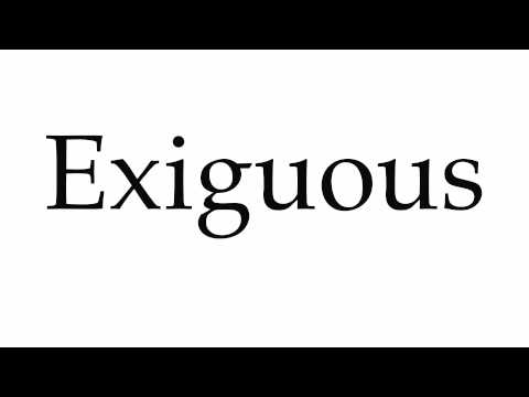 How to Pronounce Exiguous