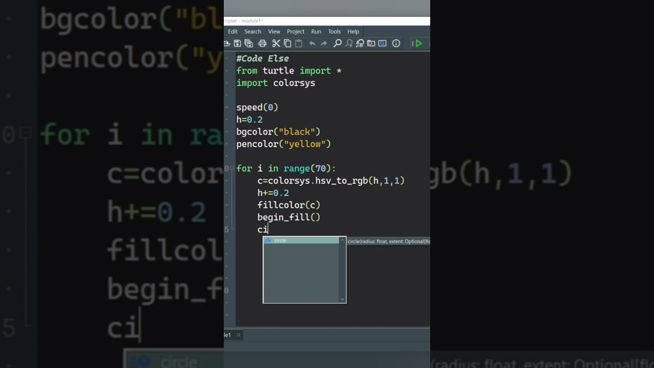 Awesom Python Turtle Flower #shorts