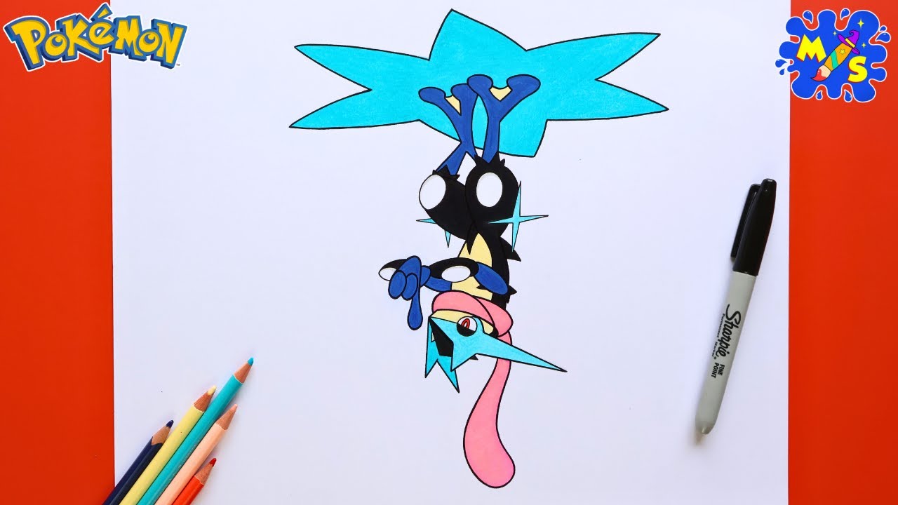 Mega Greninja Drawing | How to Draw Mega Greninja from Pokemon