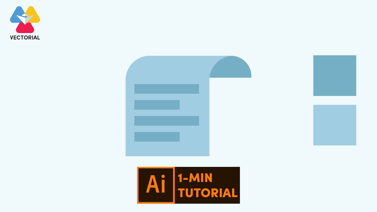 Paper tutorial in Adobe Illustrator - 1 minute tutorial for beginner