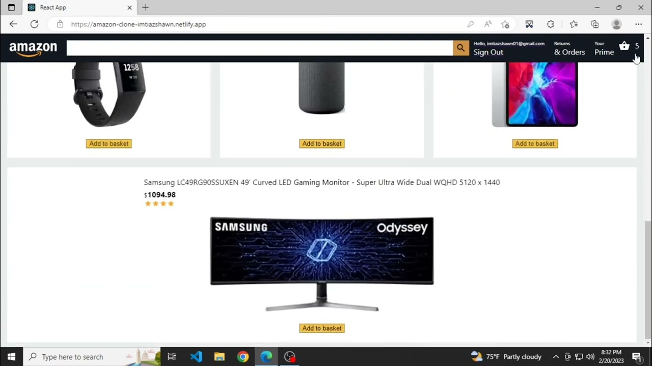 Amazon Clone Full Stack || Fully Responsive | React js, Node js, Express js & MongoDB