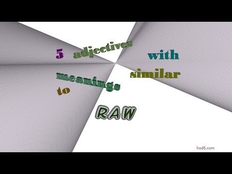 raw - 6 adjectives synonym of raw (sentence examples)