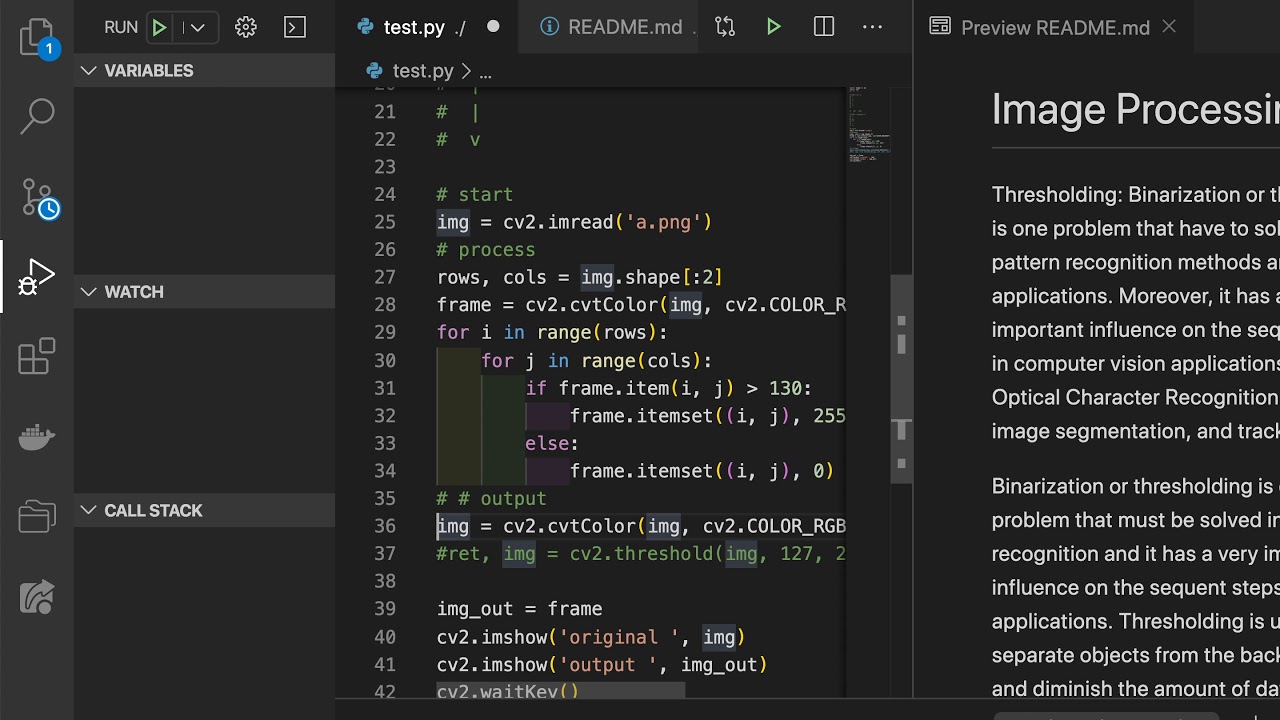 Thresholding image segmentation opencv python Binarization  separate objects from the background
