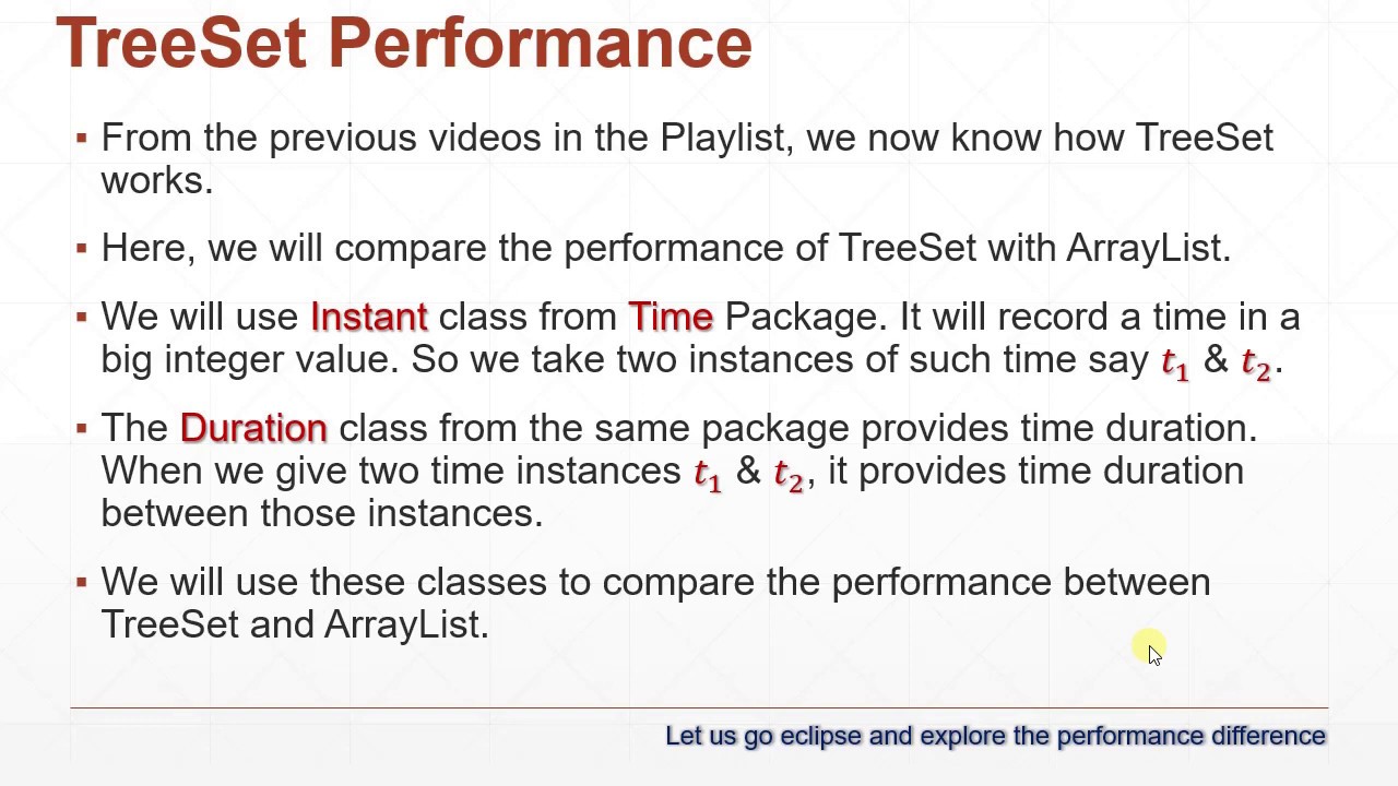 Java Collections - TreeSet vs ArrayList Performance Study | Java Tutorial Part 1 #028