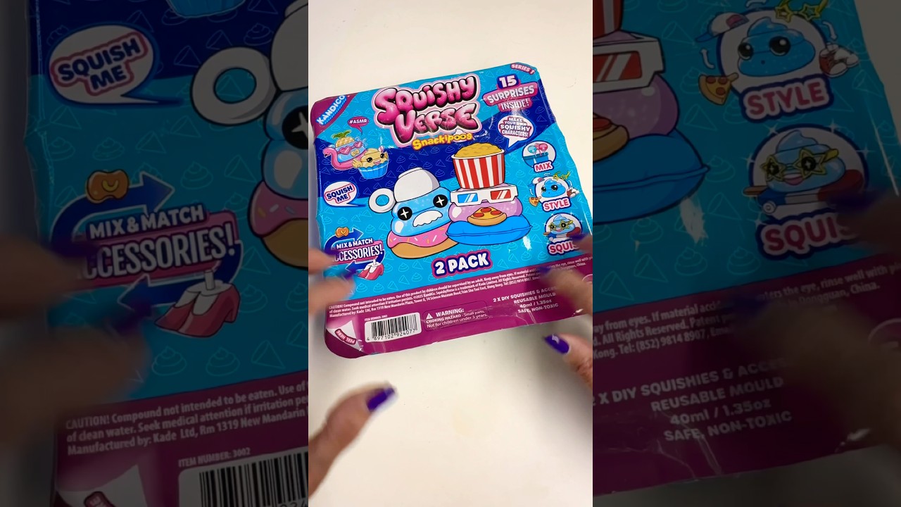 💖SquishyVerse Snackipoos! ✨ DIY SQUISHY ASMR unboxing! #squishyverse #squishy #asmr #satisfying