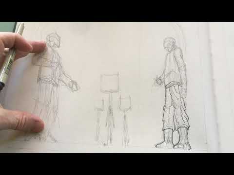 Process: penciling and inking comics