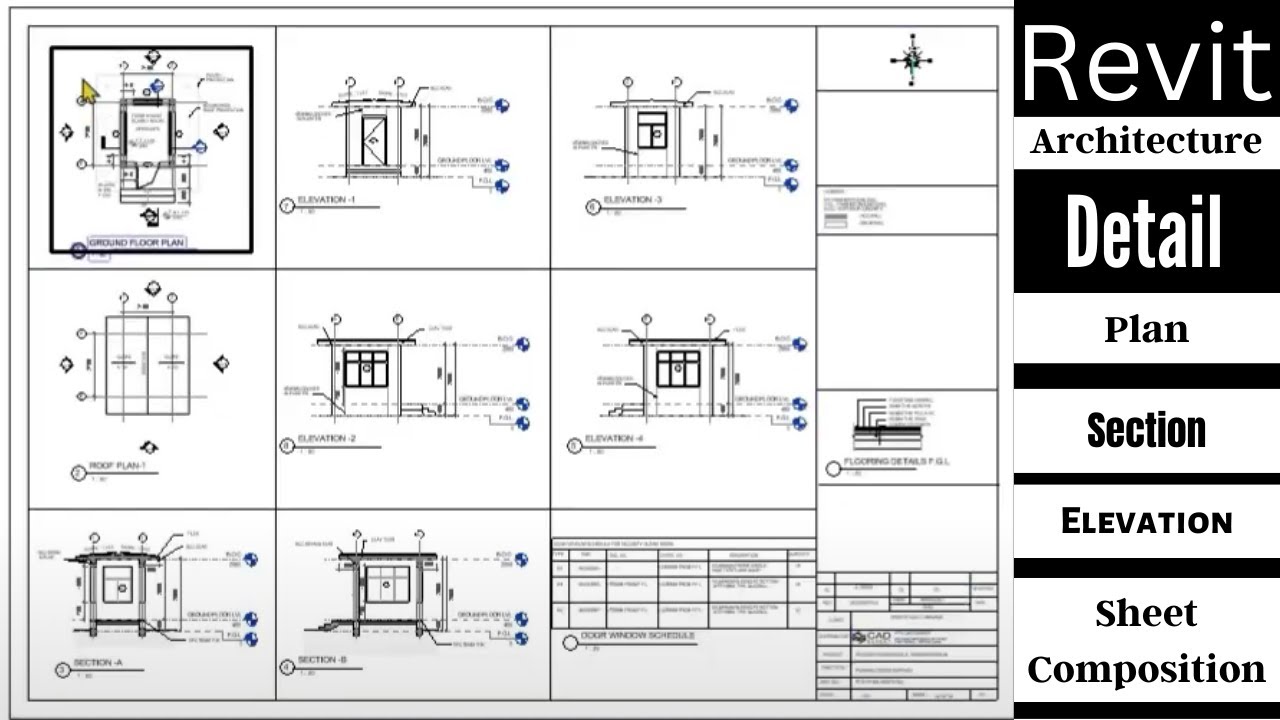 Revit Plan Section and Elevation Detail with Sheet Composition | PDF Creation