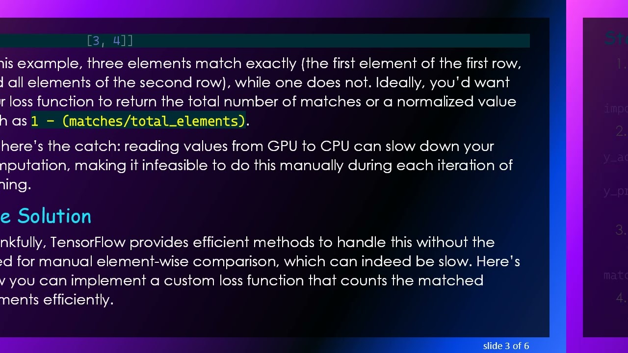 Implementing a Custom Loss Function in TensorFlow: Matching Two Tensors