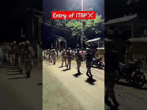 Entry of ITBPโ๏ธ #itbp #indianarmy #armylover #centralforce #armyandpolice #viral #westbengalpolice
