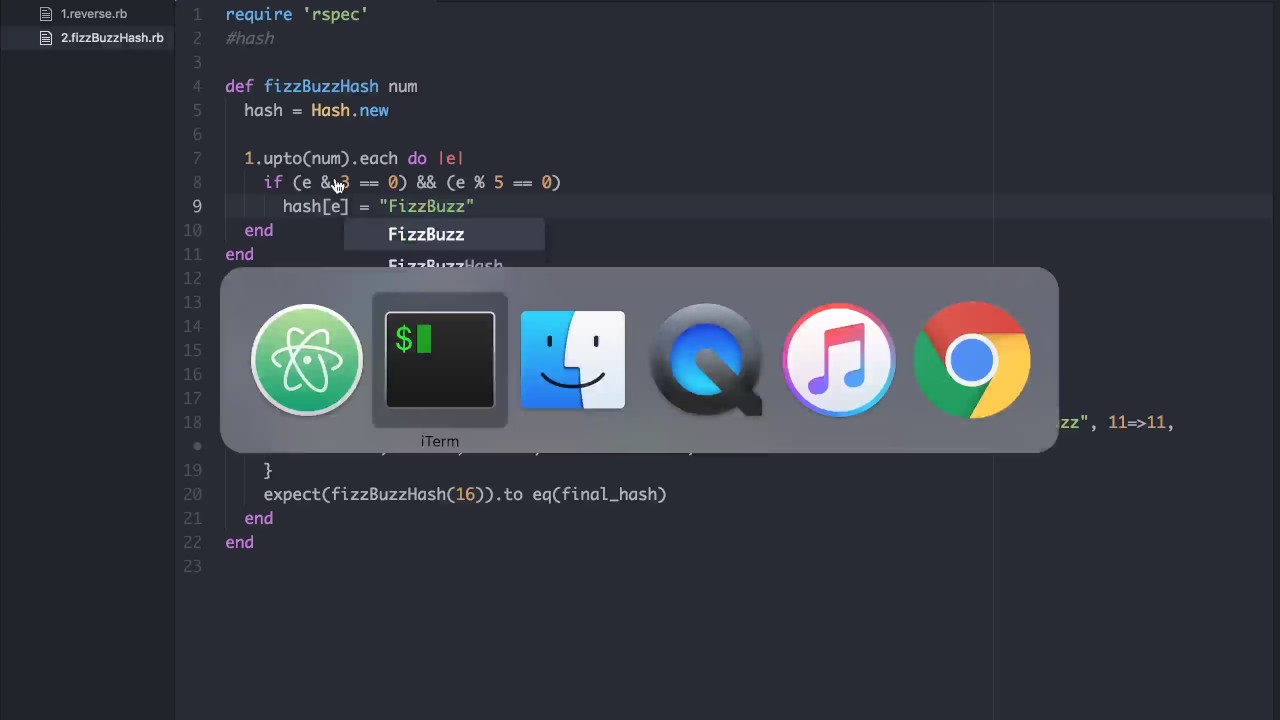 Fizz Buzz in a hash structure -- Ruby Programming