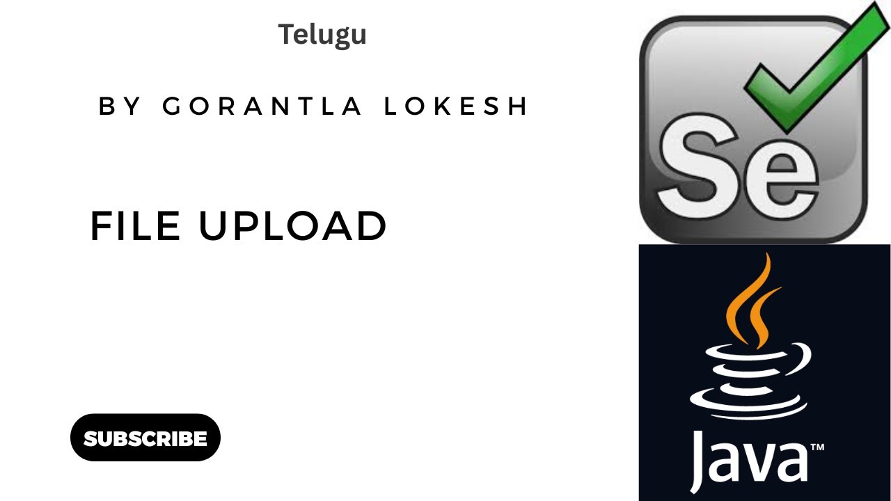 Selenium Java Tutorial 22: Upload File in Selenium Java #telugu #selenium #java