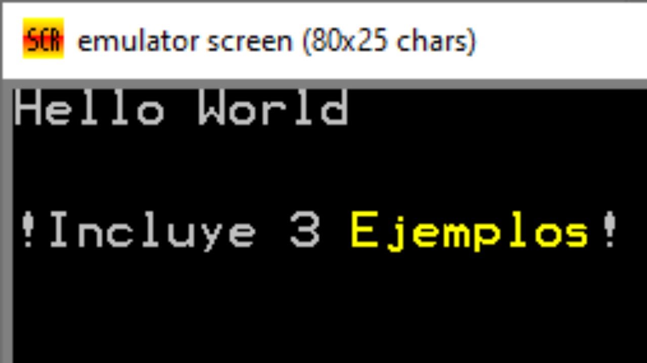 Hola Mundo Ensamblador [Emu8086]