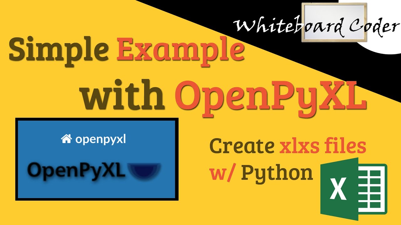 Simple Example with openpyxl create xlsx files w/ python