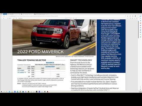 2022 FORD MAVERICK MAX TOWING CAPACITY EXPLAINED! WHAT IS THE 4,000 LB 4K TOW PACKAGE 53Q