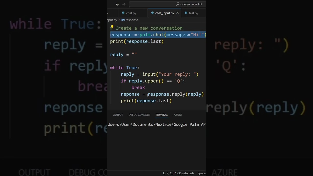 How to create an AI chatbot with Google Bard API in Python #shorts #short