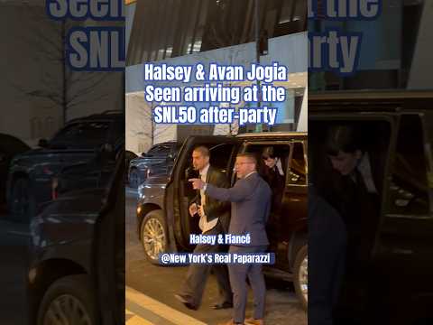 Halsey and Avan Jogia seen arriving at the plaza hotel for the SNL50 after-party #halsey #nyc #ny