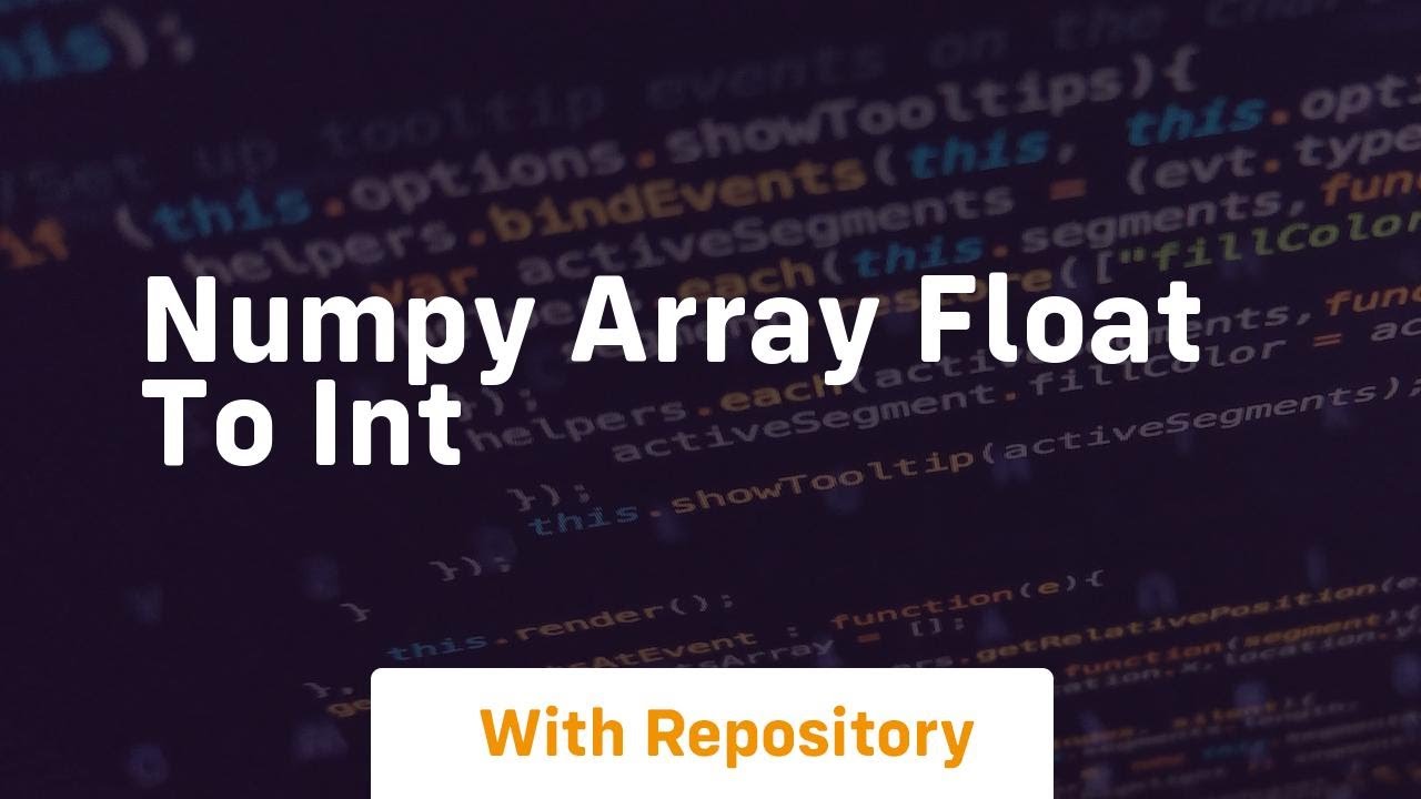 numpy array float to int