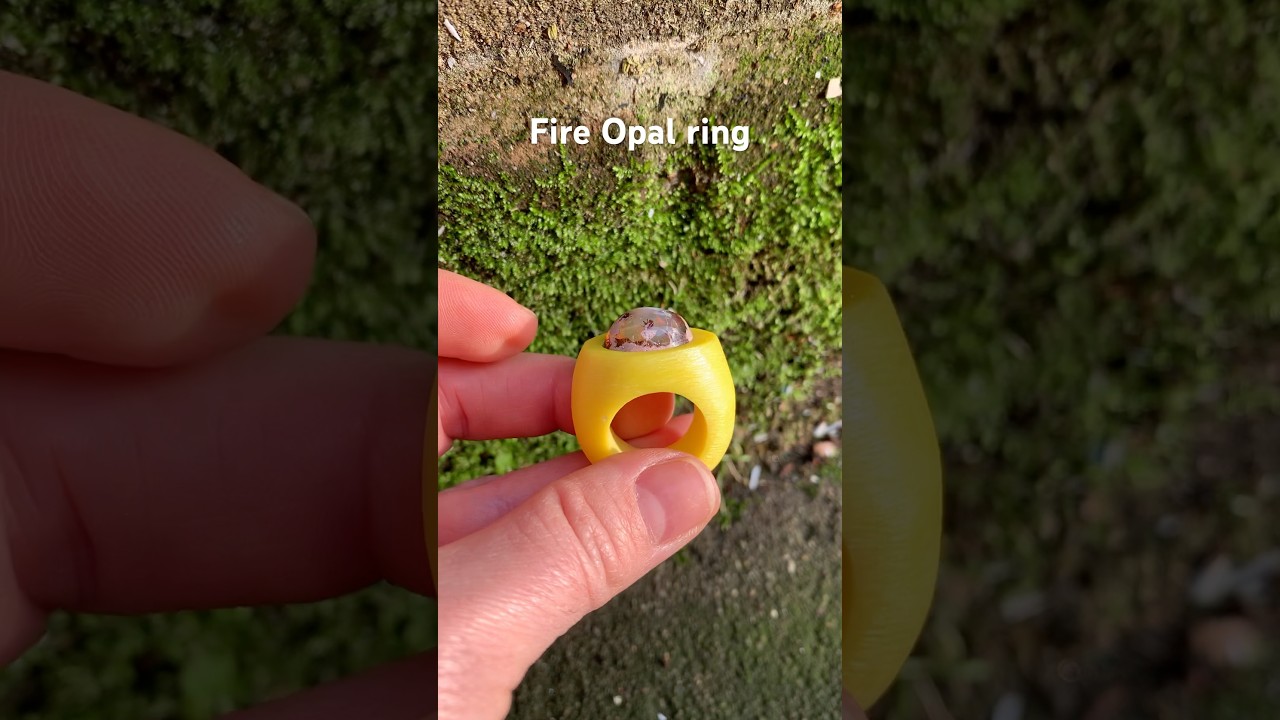 Solar Ember – Fire Opal Statement RingStyle: RCR-C-FO-6.5-10.6 Art jewelry by O’Gem