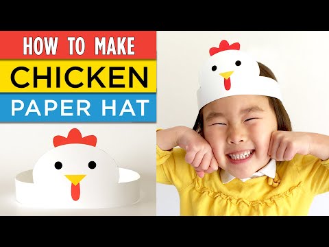 Printable Chicken Craft Ideas - Easy Chicken Costume - Printable Farm Animal Party Hat