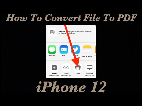 How To Convert File To PDF iPhone 12