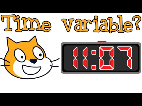 How to create a digital clock variable in Scratch