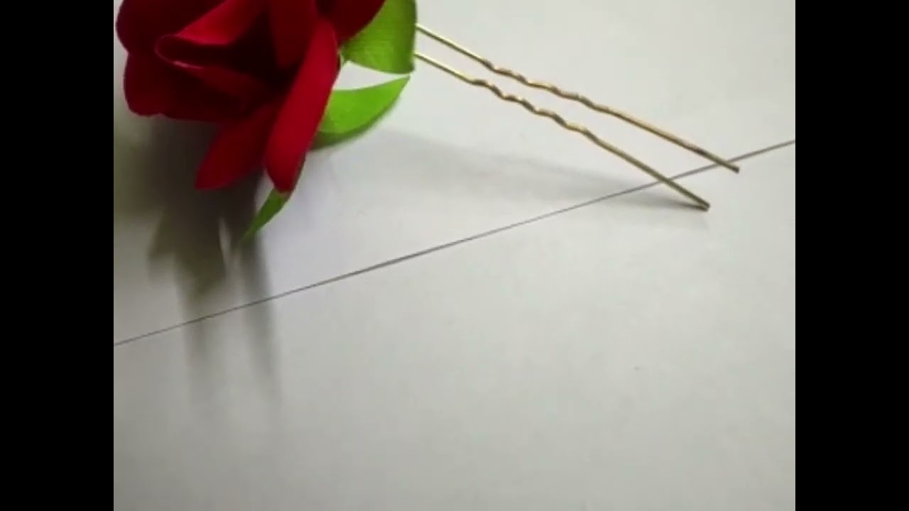 Hair Rose Pin (Red)