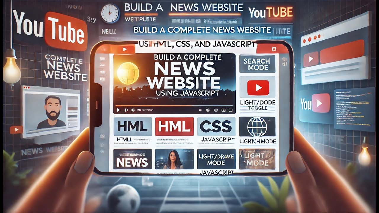Complete News Website with HTML, CSS, and JavaScript