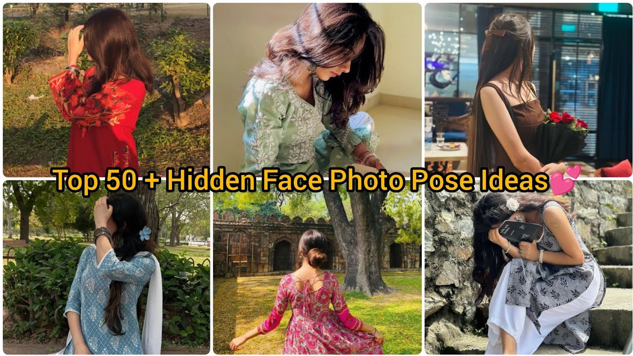 50+ Hidden Face Poses💃 | Aesthetic Photoshoot & DP Ideas #cutepose #poseideas #aestheticdp #fypviral