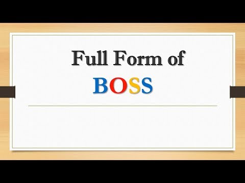 Full Form of BOSS || Did You Know?