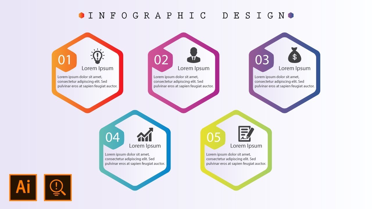 Infographic element design tutorial | Adobe Illustrator Tutorial